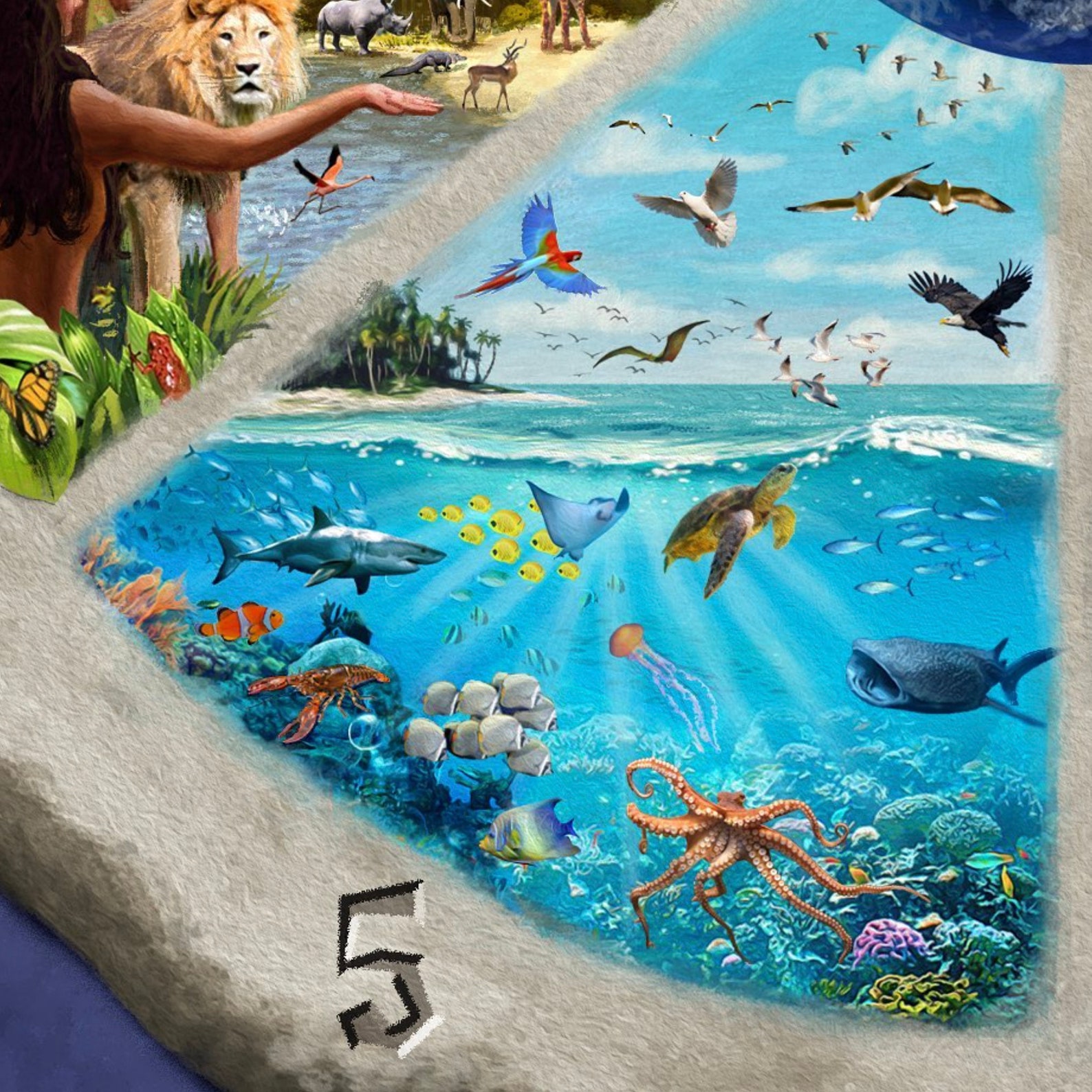 Genesis Bible Story Art: Christian Creation Scenes Framed Canvas - Etsy