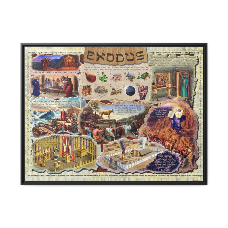 Story of Exodus Illustrated Bible Book of Exodus, Christian Wall Art ...