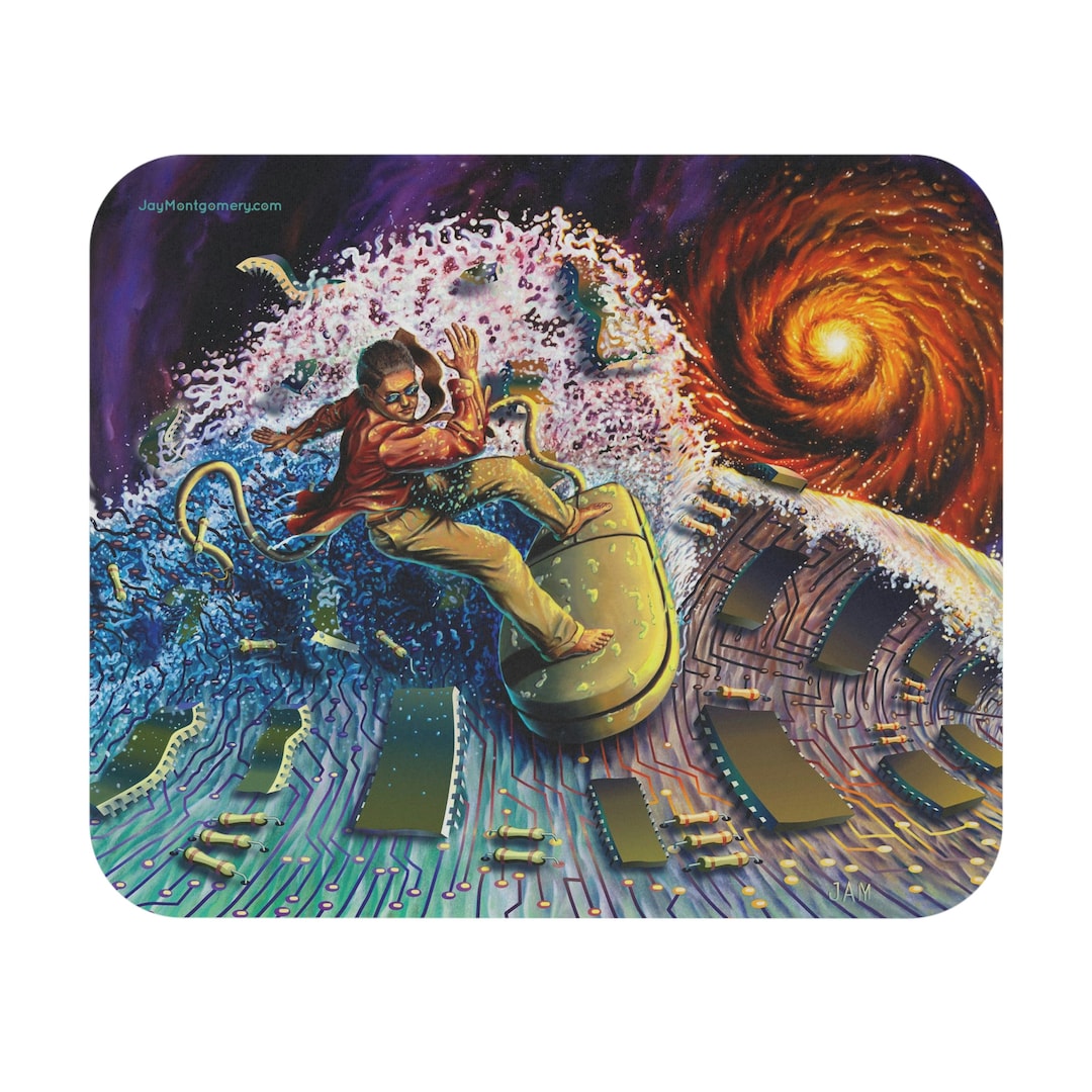 Surf the Web Retro Mouse Surfer Galaxy, Wave, Realistic, Surfing ...