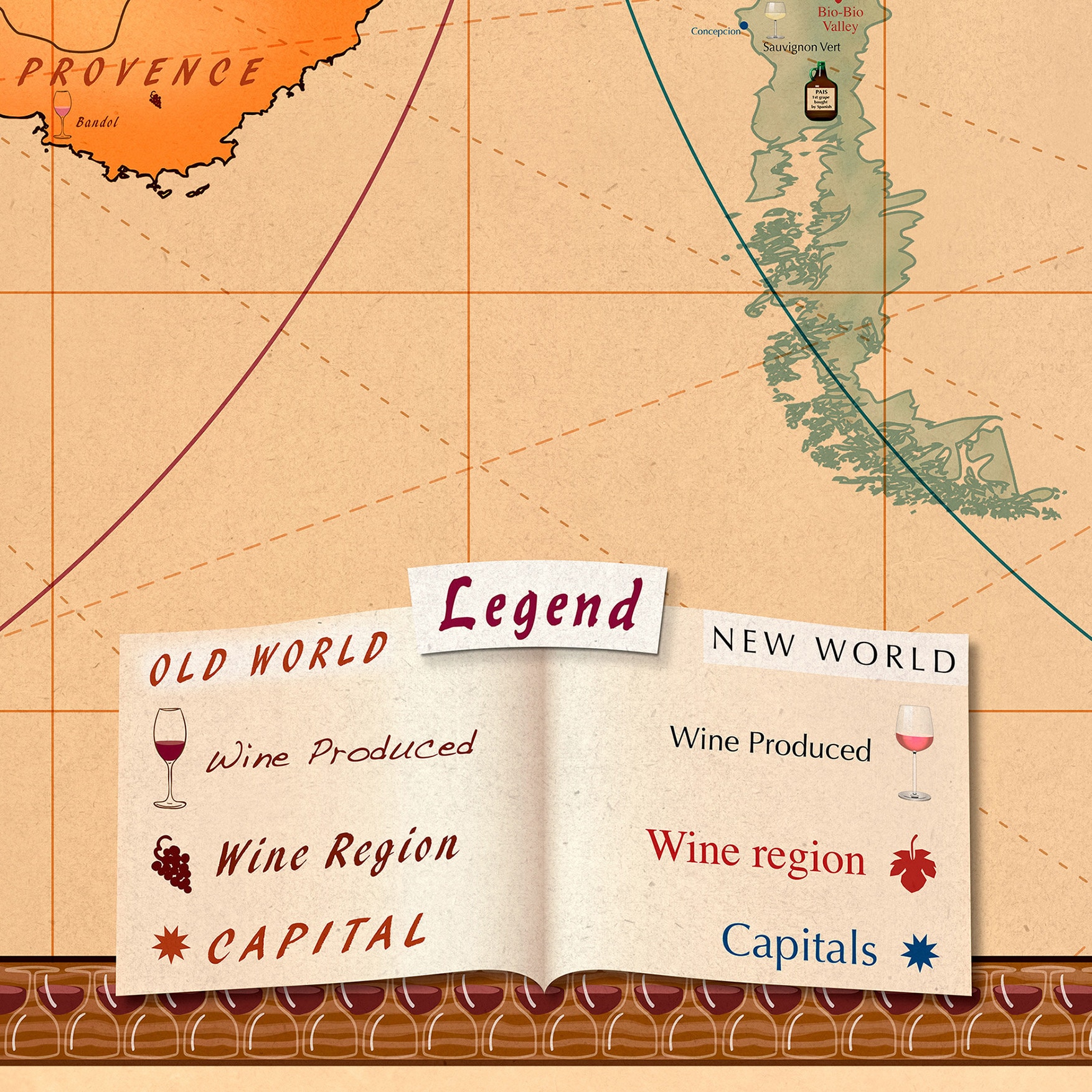 World of Wine Map Beach Towel: Wine Lover's Gift - Etsy