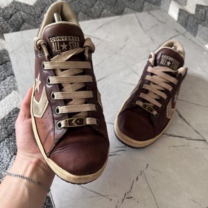 Vintage Y2K Mocha Skater Converse Chunky Shoes - Etsy