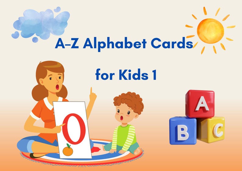 A-Z Alphabet Flashcards for Kids | Printable ABC Learning Cards ...