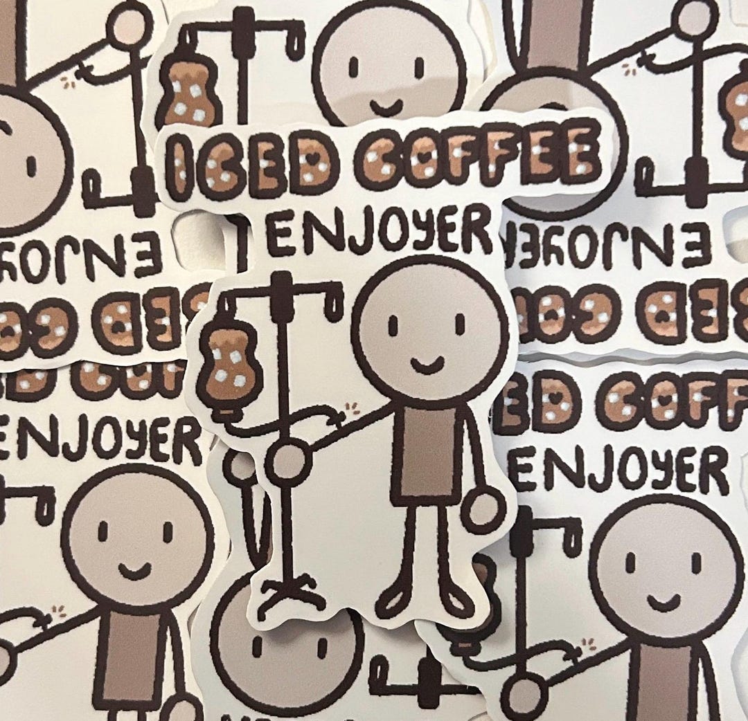 Iced Coffee Enjoyer Sticker - Etsy