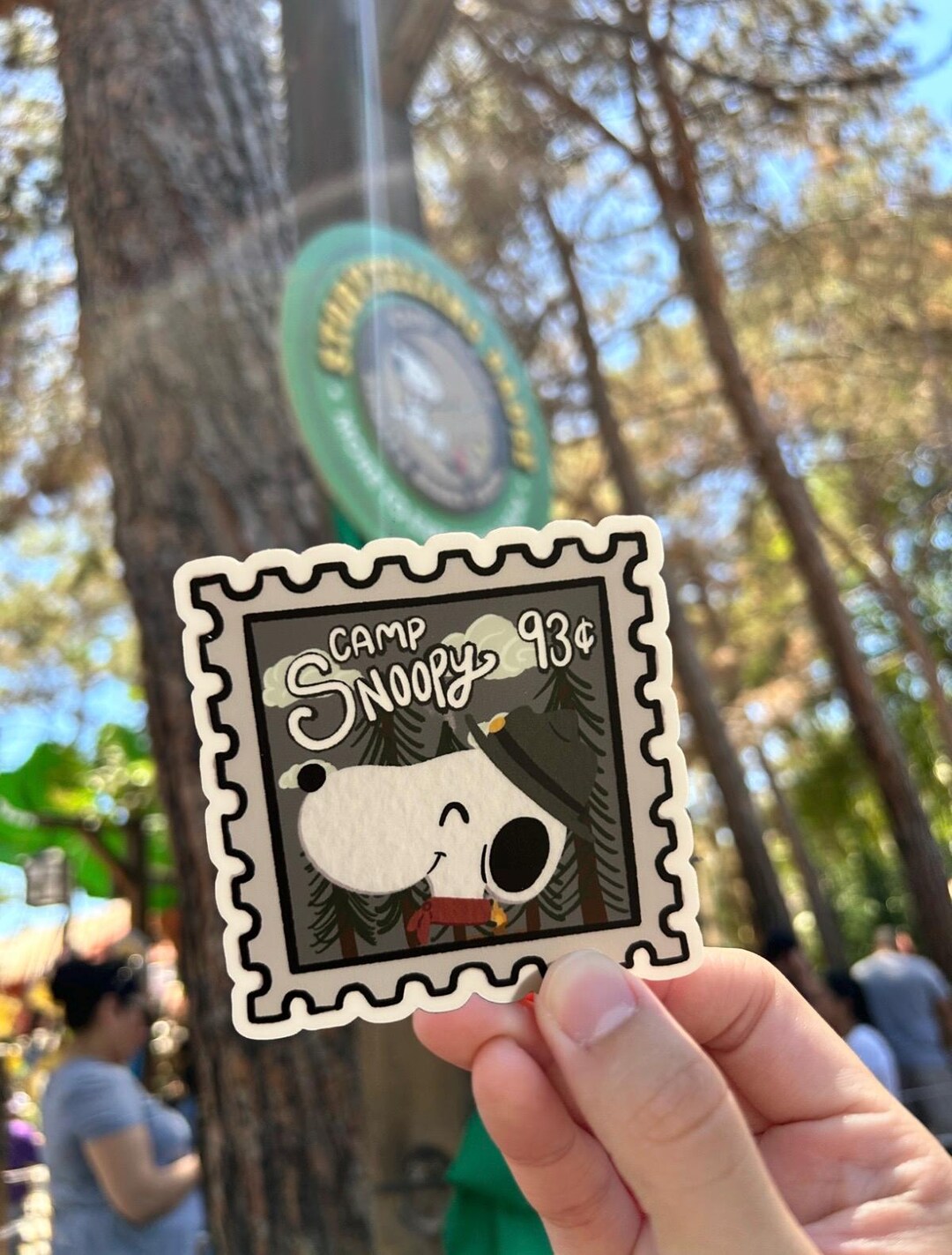 Camp Snoopy Stamp Sticker - Etsy