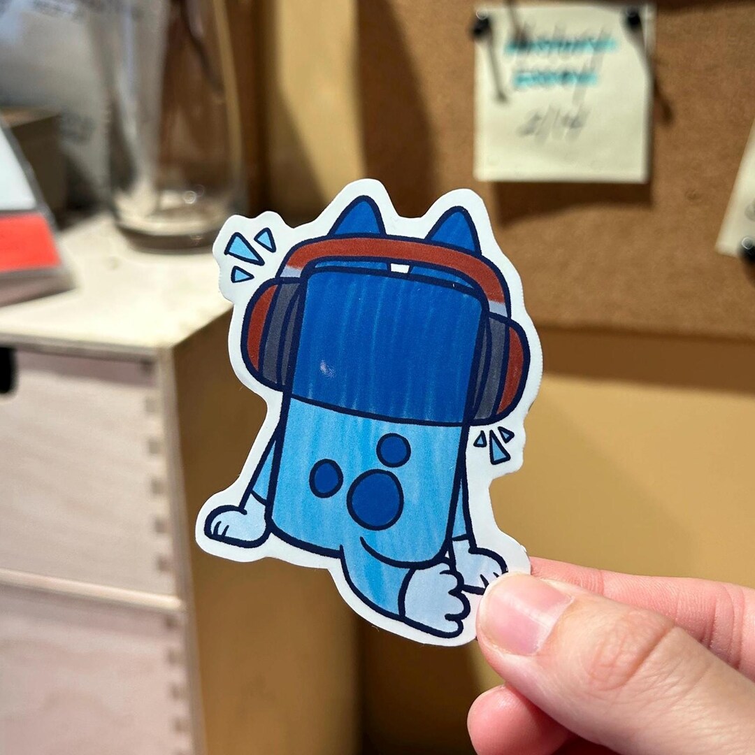 Bluey Headset Sticker - Etsy