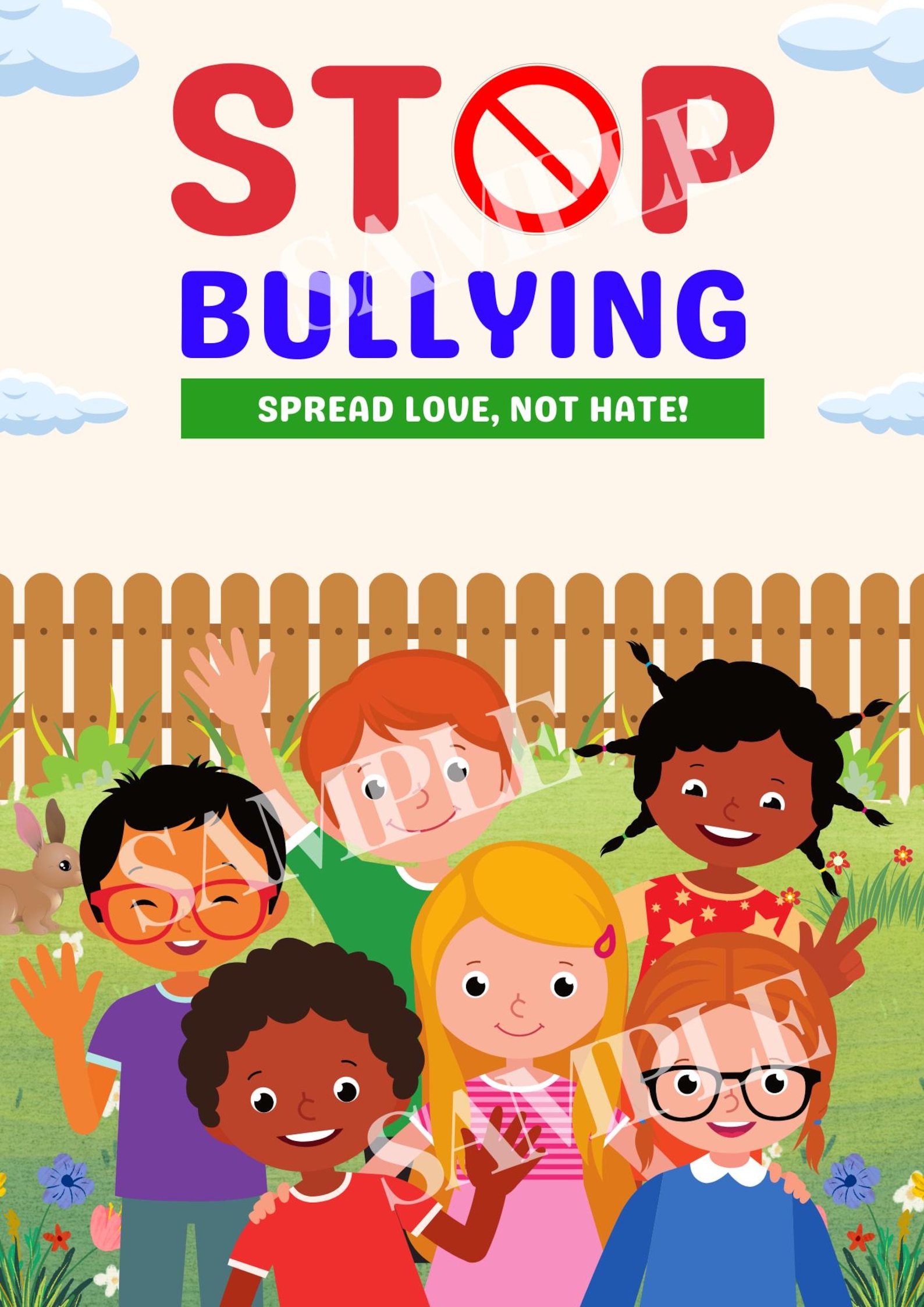 Stop Bullying Poster - Etsy