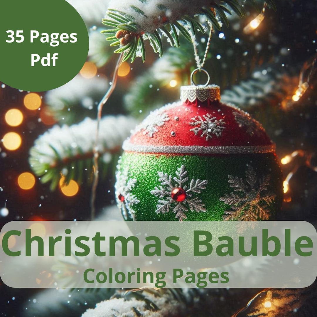 35 Christmas Baubles Coloring Pages, Bauble Coloring Sheet,easy ...