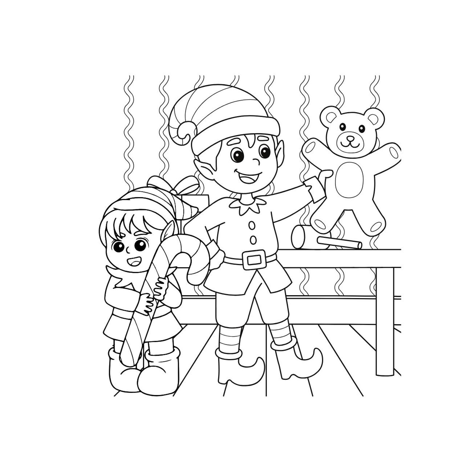 Elf Christmas Coloring Pages , Festive Printables & Fun Holiday ...