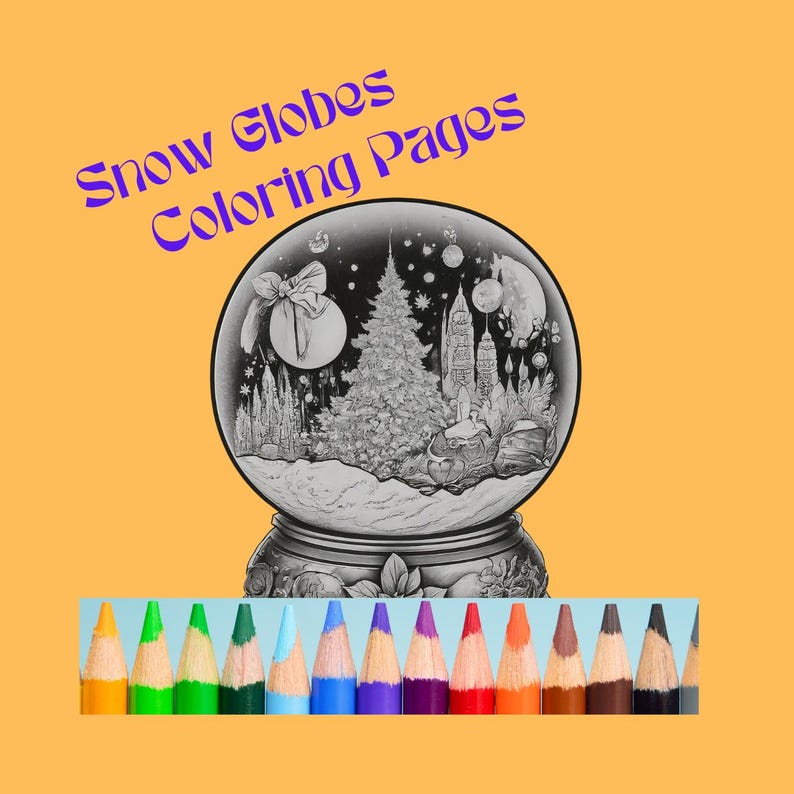 35 Coloring Pages With Christmas Globes,printable Winter Globes for the ...