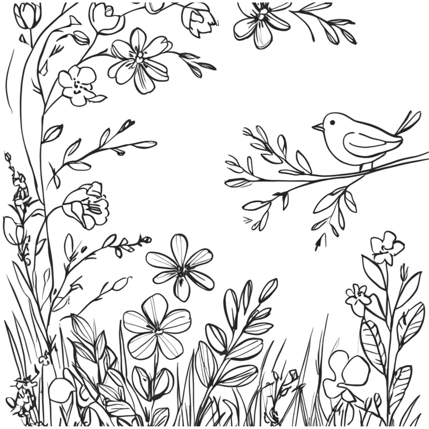 Spring Coloring Pages for Kids Cute Hello Spring Activities,bold and ...