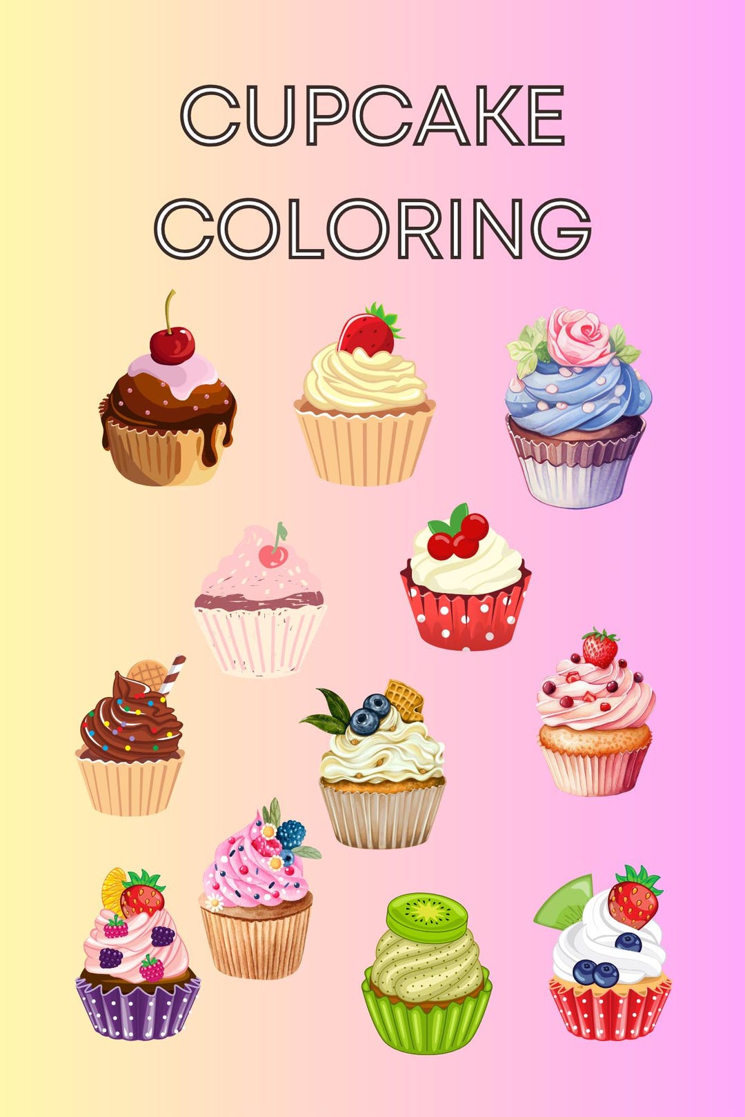 Cupcakes Coloring Pages|printable Cupcake Coloring Sheets,coloring Book ...