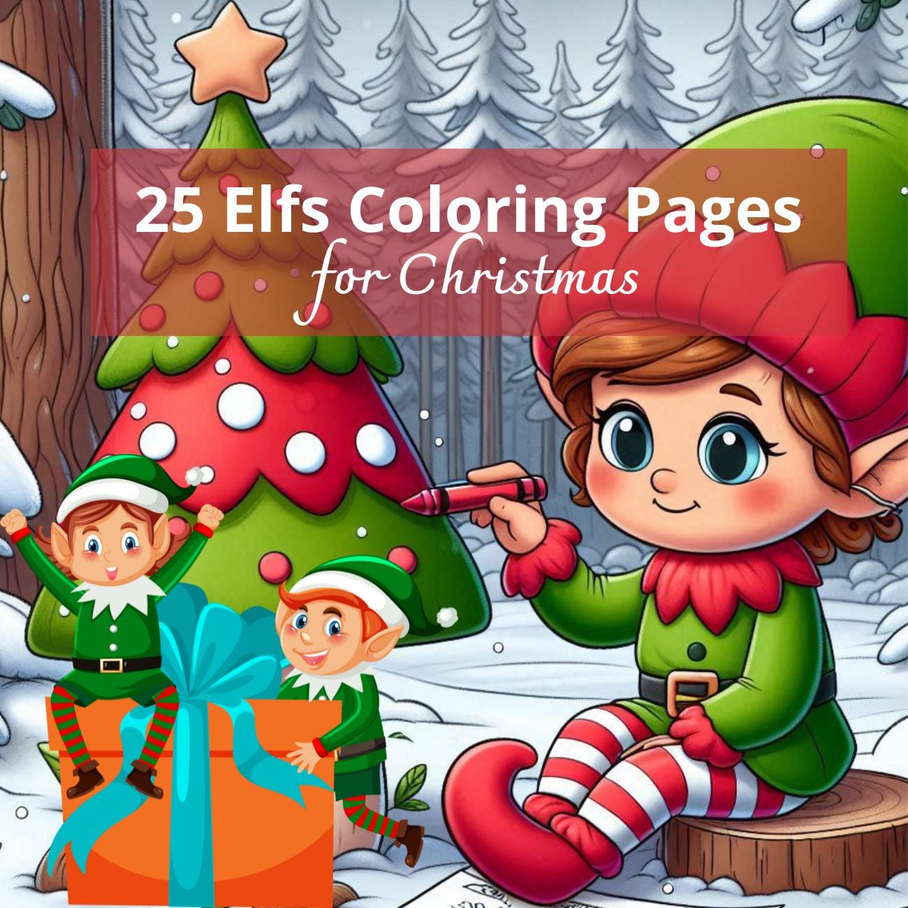 Elf Christmas Coloring Pages , Festive Printables & Fun Holiday ...