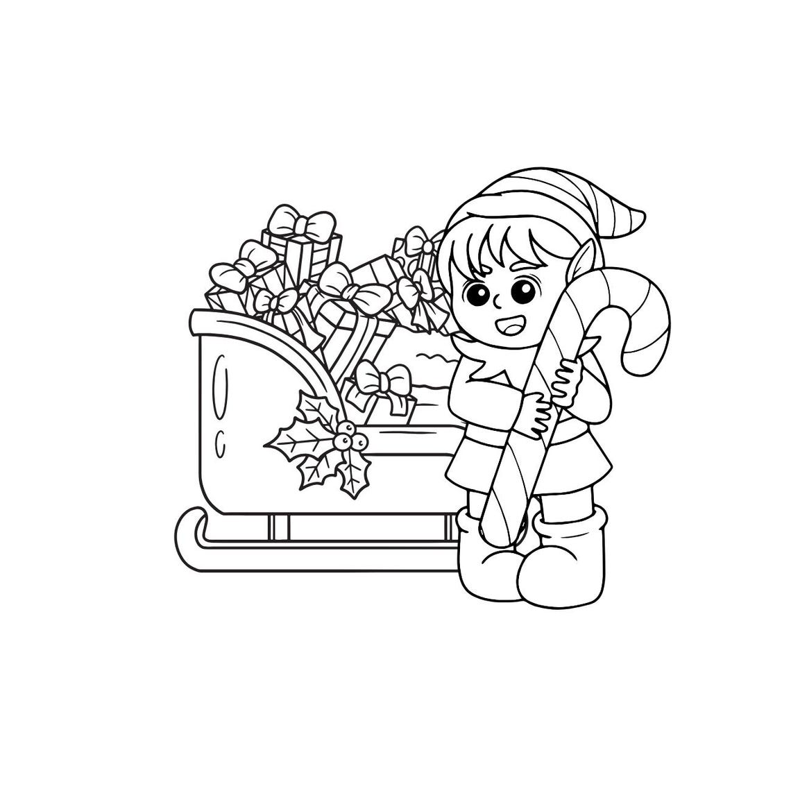 Elf Christmas Coloring Pages , Festive Printables & Fun Holiday ...