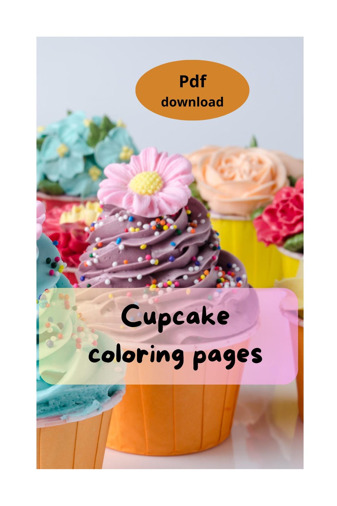 Cupcake Coloring Pages for Kids,coloring and Print,dessert Coloring ...