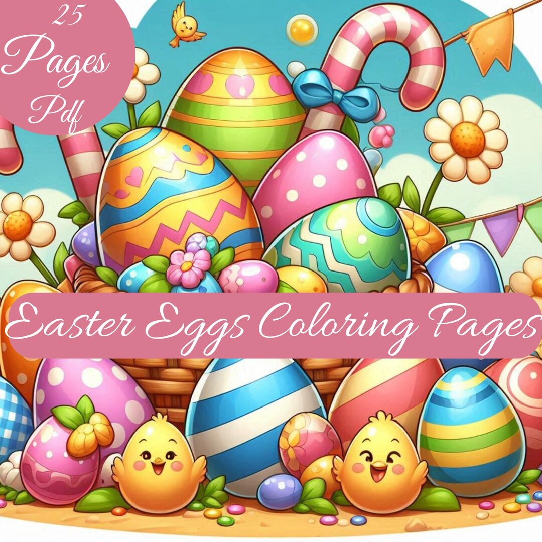 Printable Easter Egg Coloring Pages for Adults and Kids Fun and ...