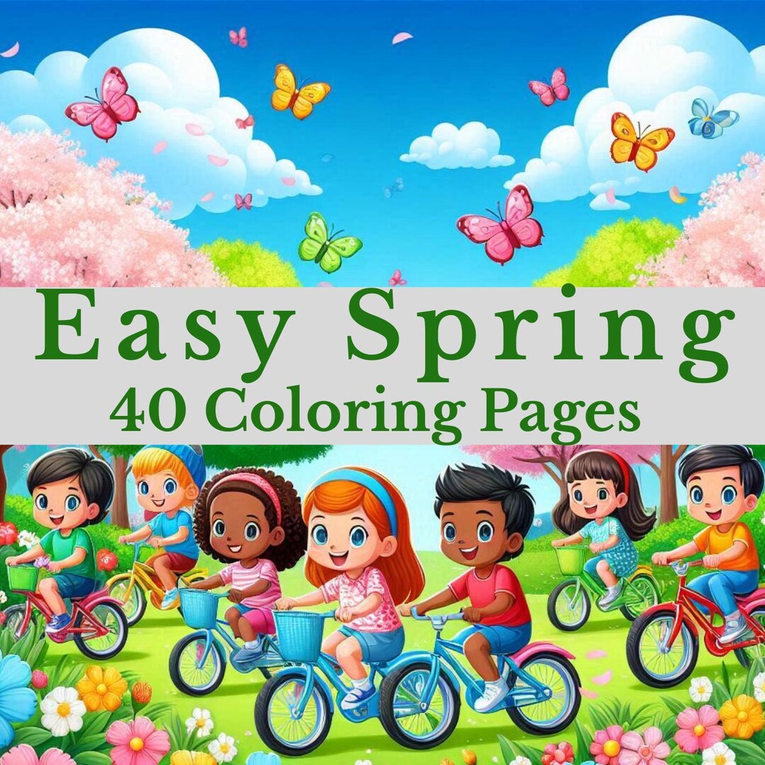 Spring Coloring Pages for Kids Cute Hello Spring Activities,bold and ...