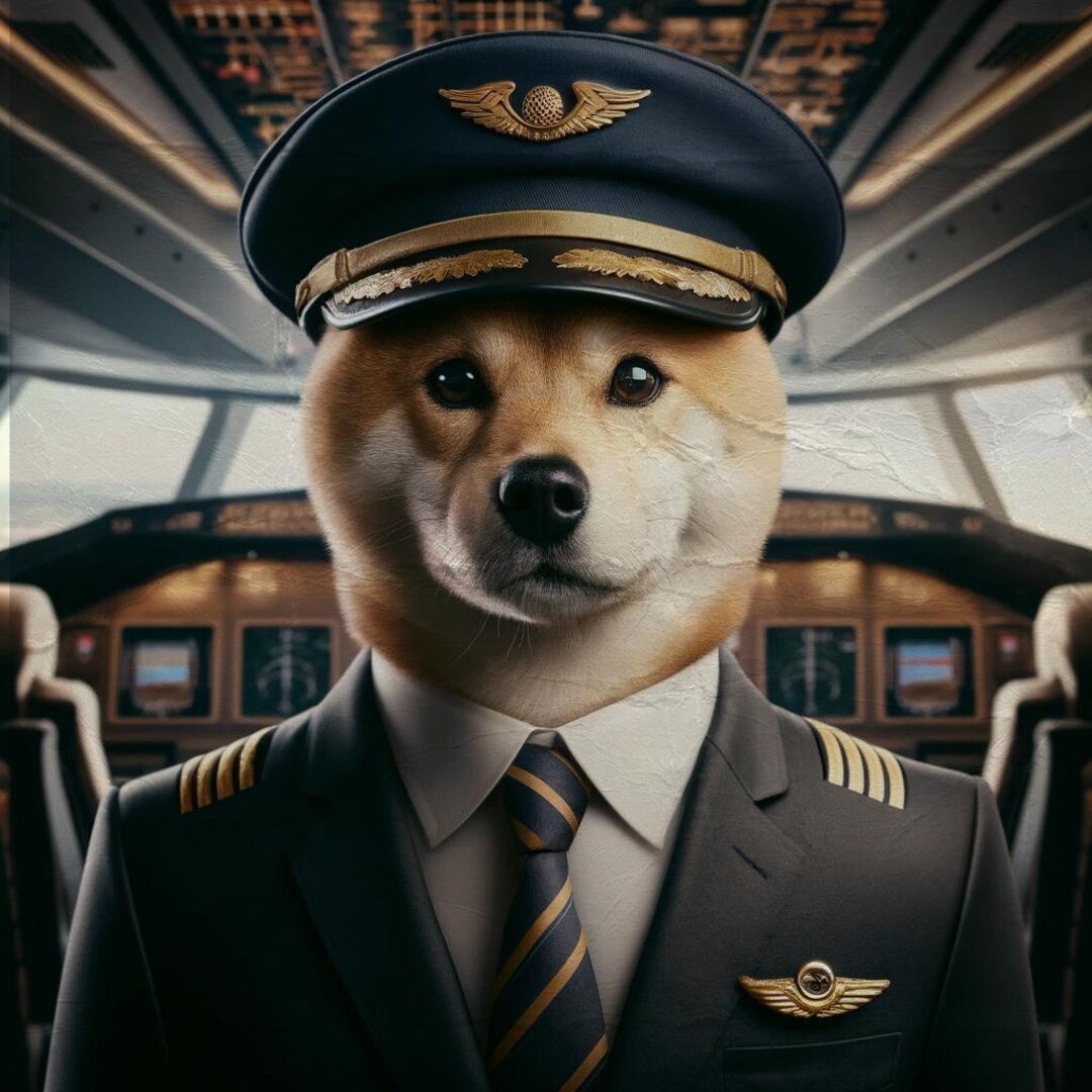 Pilot Pet Portrait, History Pet Portrait, Digital Art, Personalized Dog ...