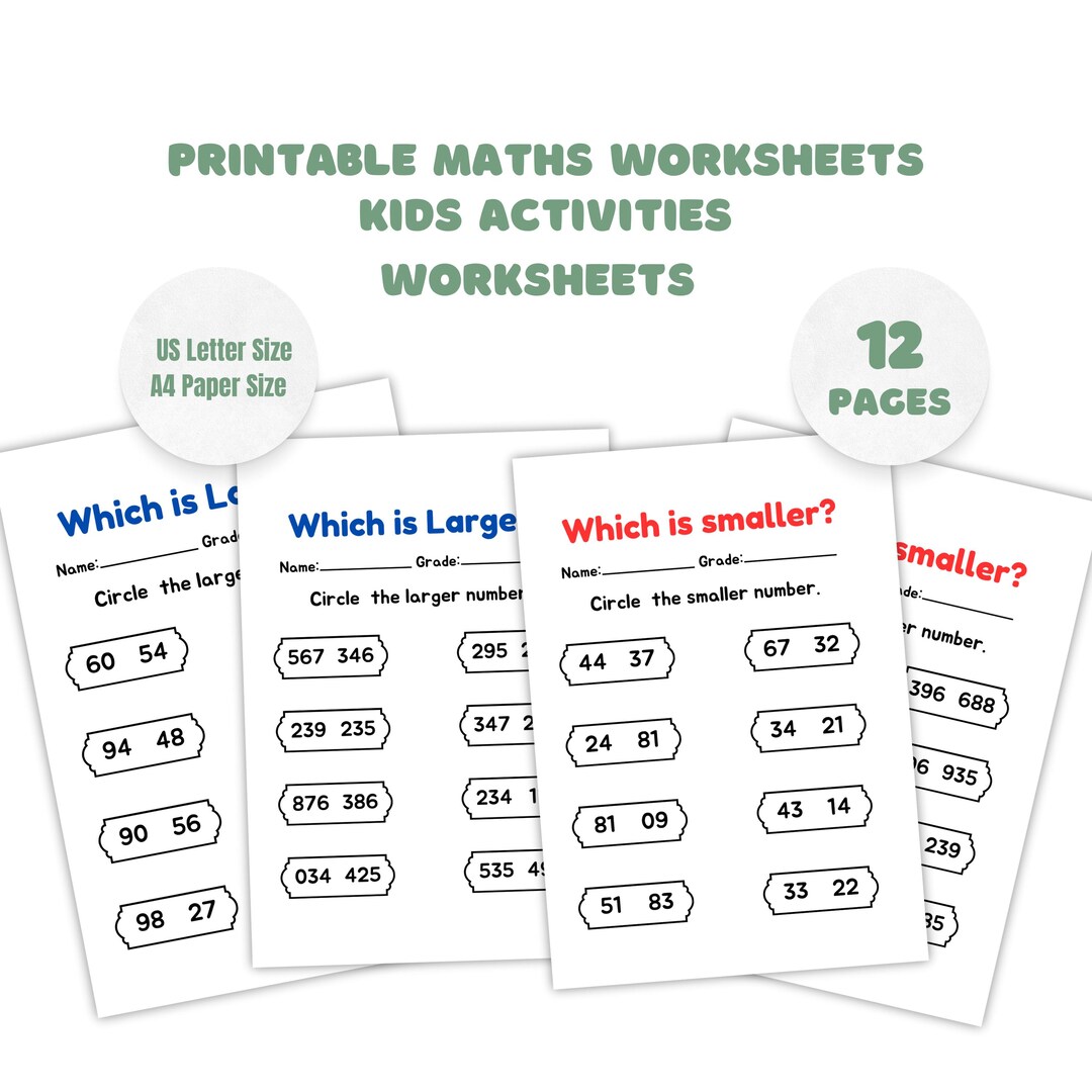 Number Comparison, Preschool Math, Math Worksheets - Fun Number ...