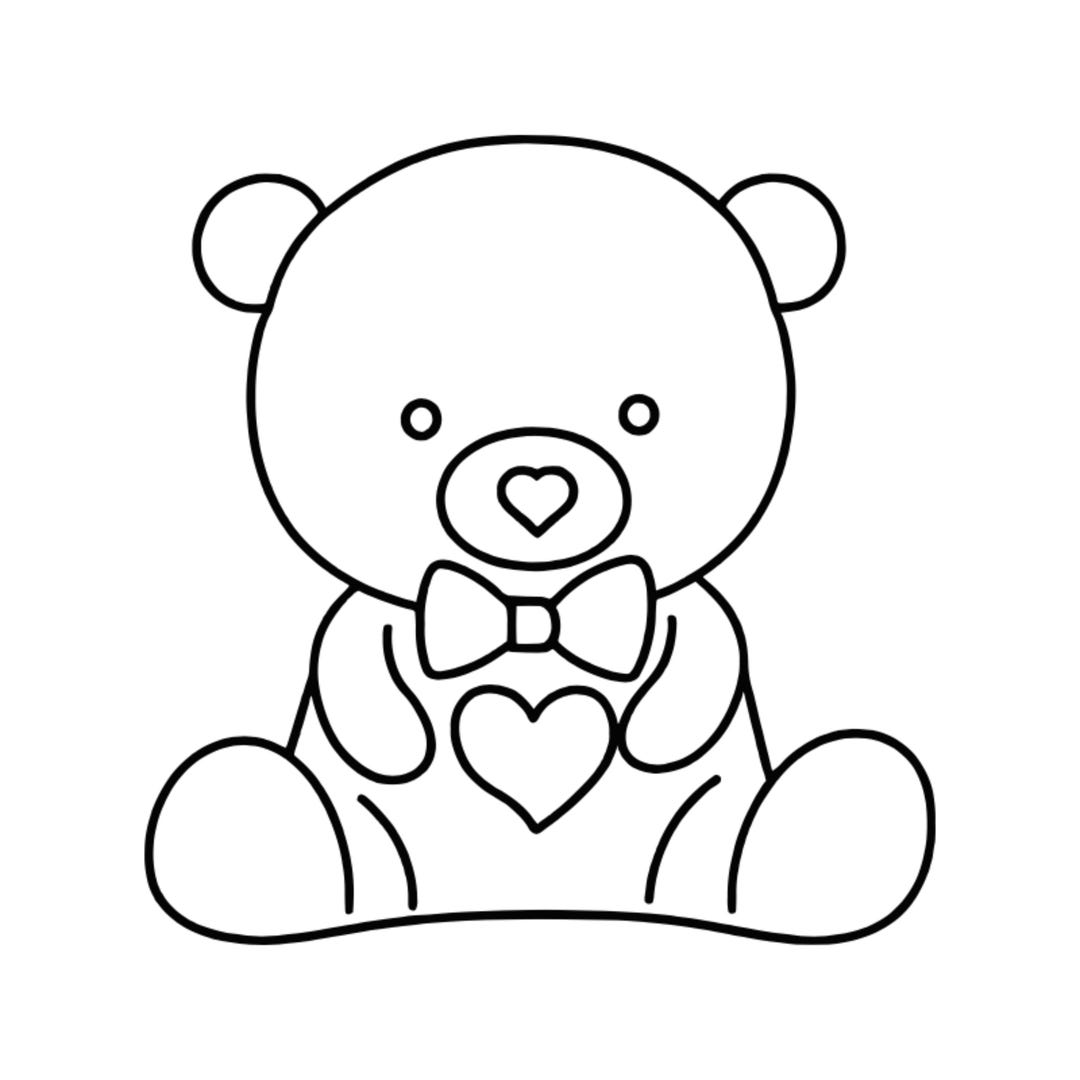 30 Images, Teddy Bear Outlines Svg,baby Bear Svg, Woodland Animals ...