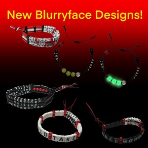 BLURRYFACE CLIKKIE BRACELETS- Premade/customizable Twenty One Pilots ...