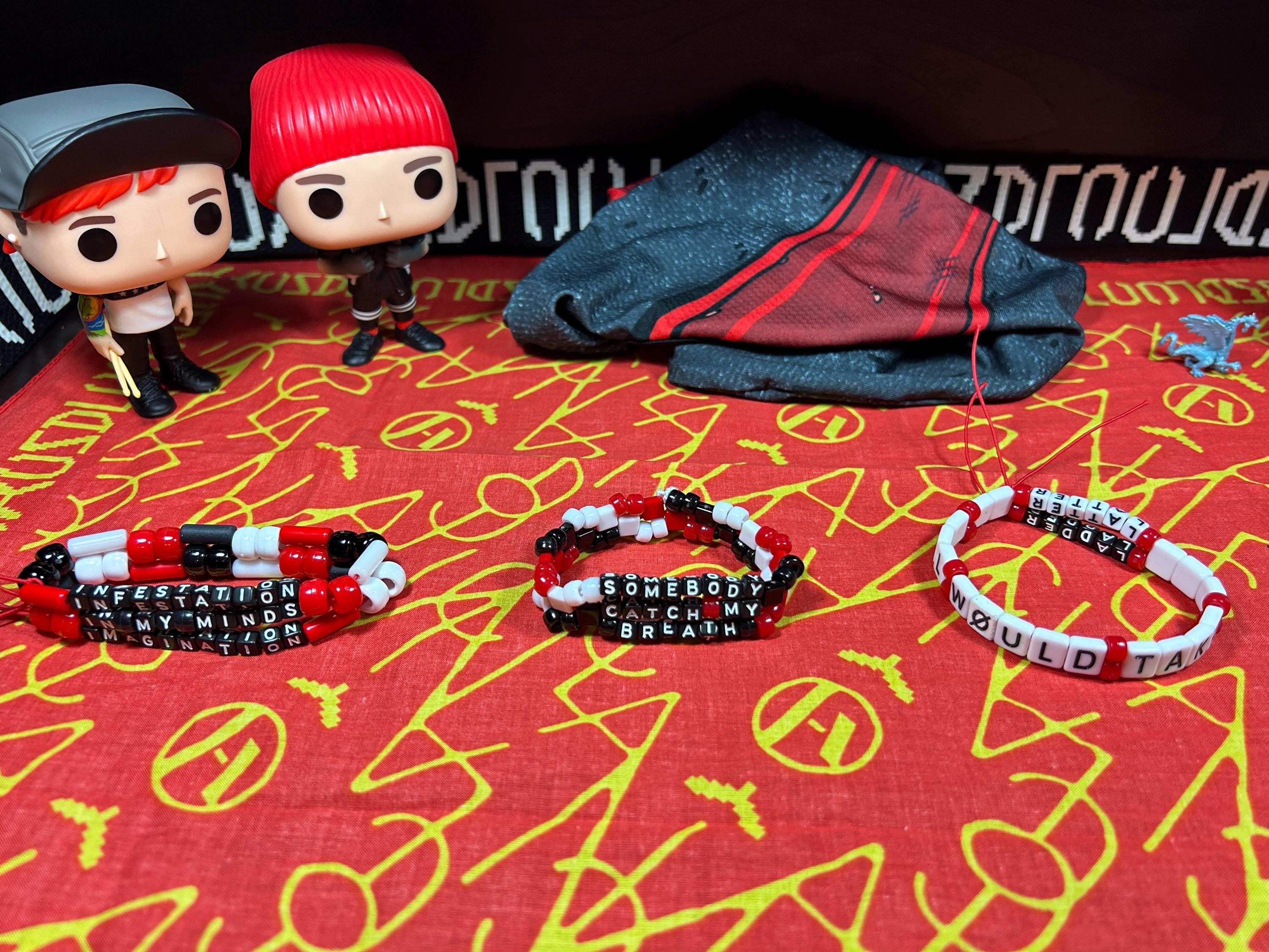 BLURRYFACE CLIKKIE BRACELETS- Premade/customizable Twenty One Pilots ...