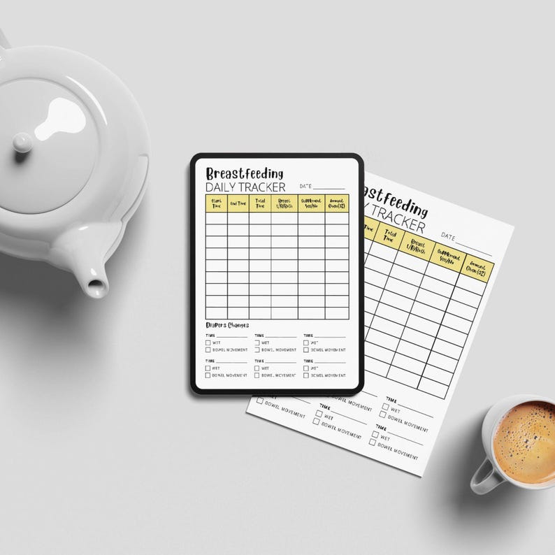 Breastfeeding Log | Printable Breastfeeding Tracker | Breast Pump Log ...