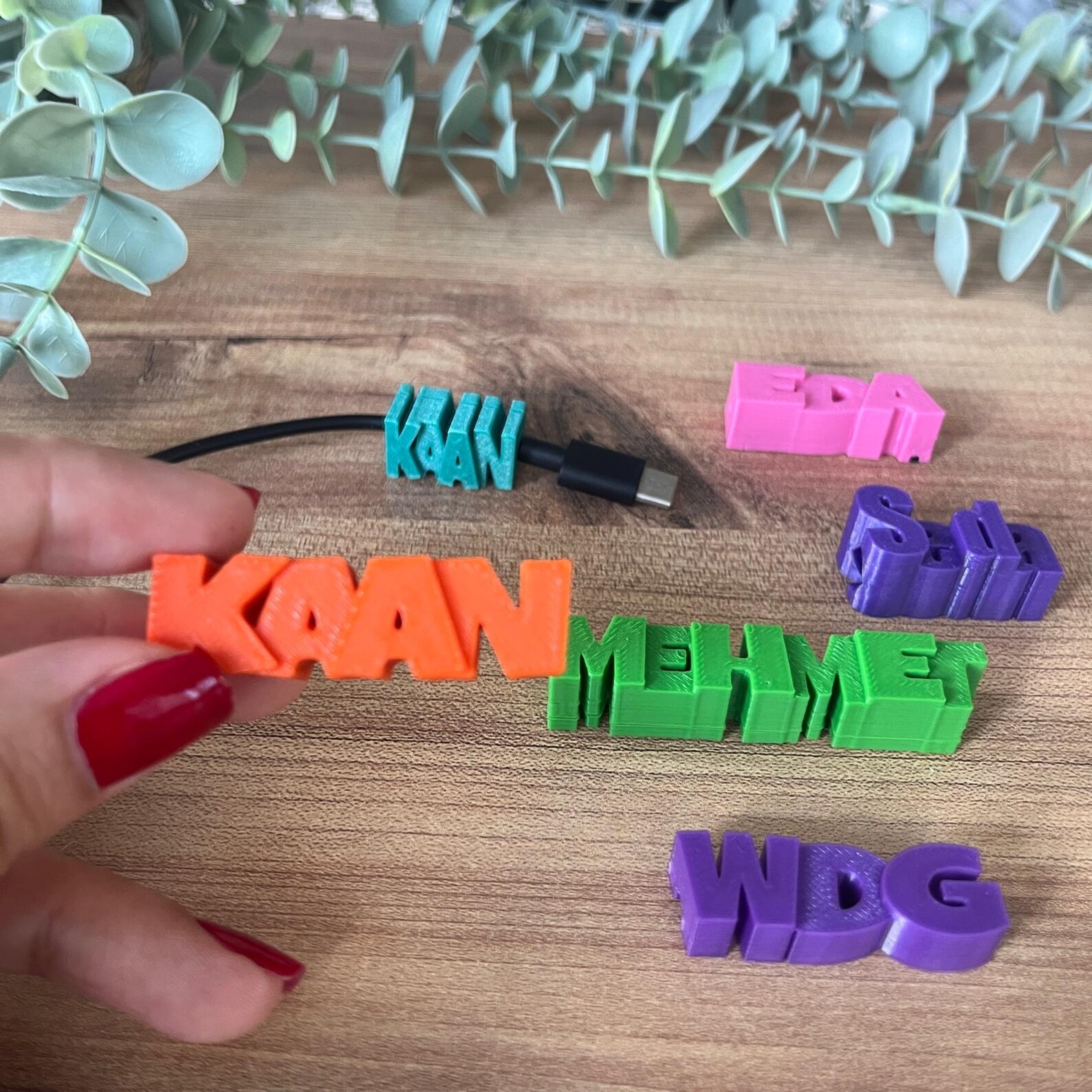 3D Printing Phone Cable Clip, Personalized Cable Clip, Cable Management ...
