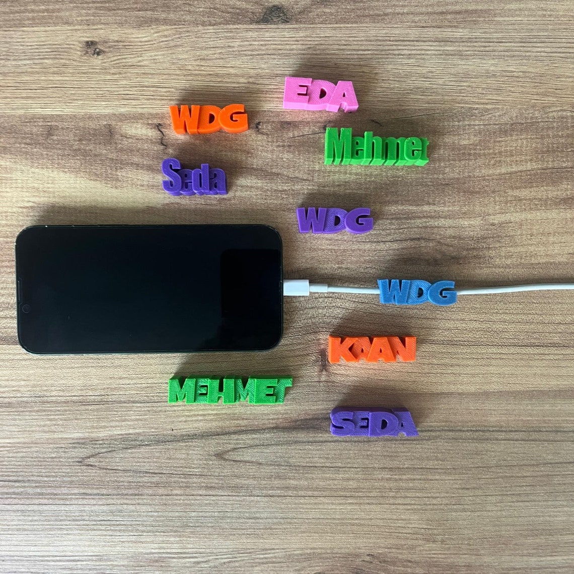 3D Printing Phone Cable Clip, Personalized Cable Clip, Cable Management ...