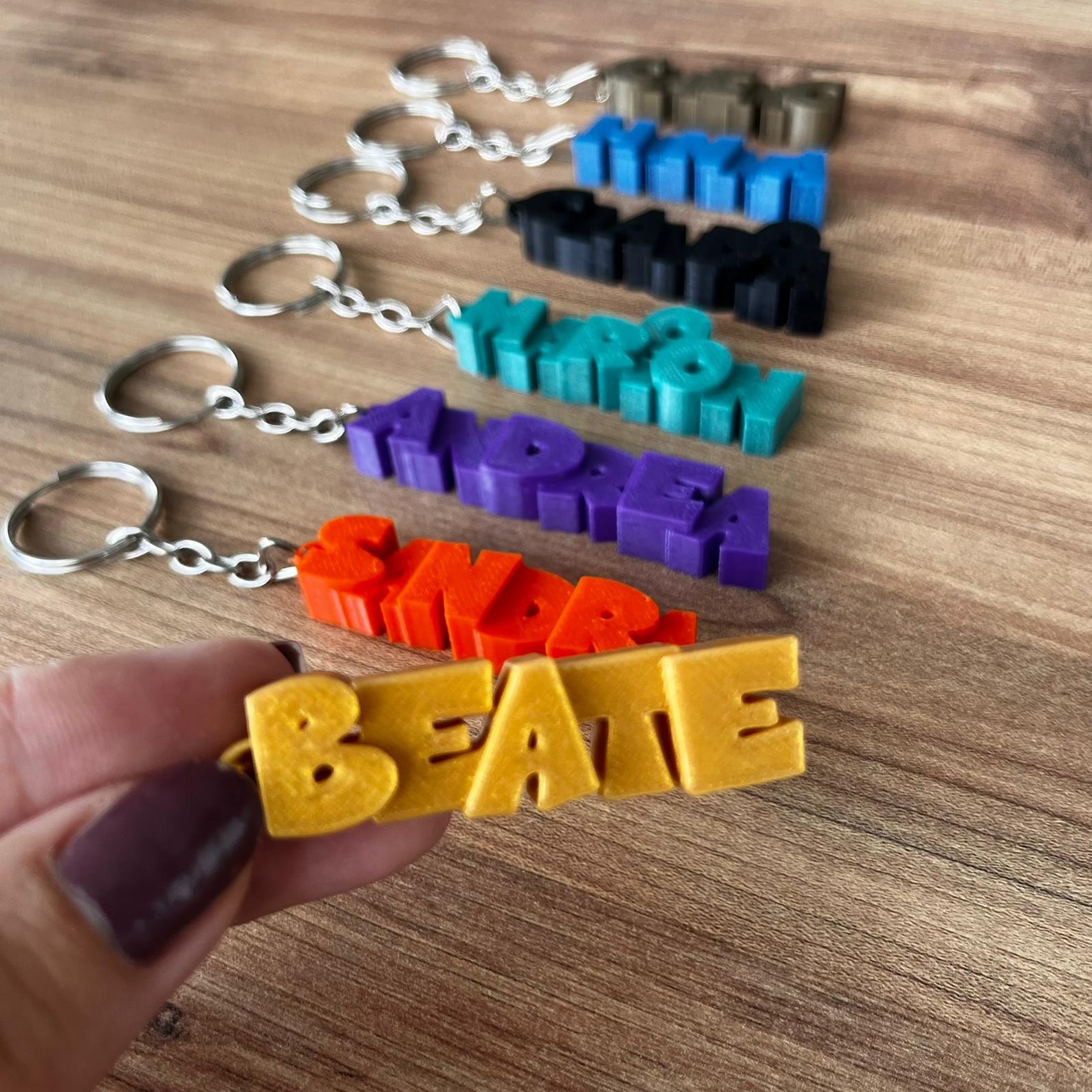 Custom 3D Printed Keychain - Custom Key Chain - Name Keychain - Custom Key Ring - 3D Printed ...