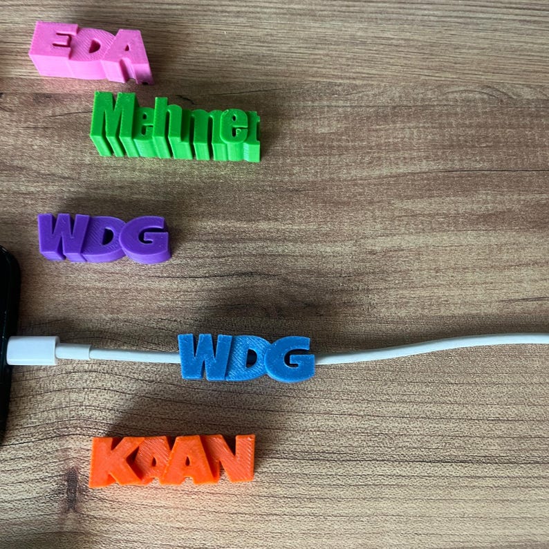 3D Printing Phone Cable Clip, Personalized Cable Clip, Cable Management ...