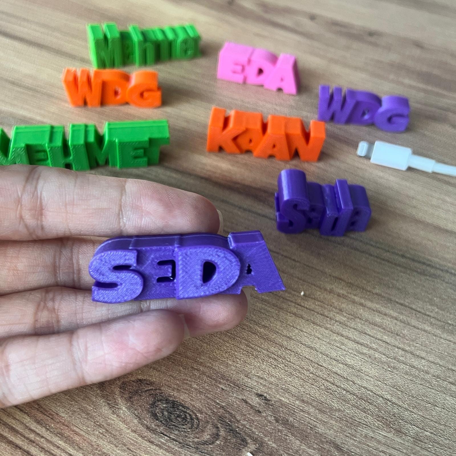 3D Printing Phone Cable Clip, Personalized Cable Clip, Cable Management ...