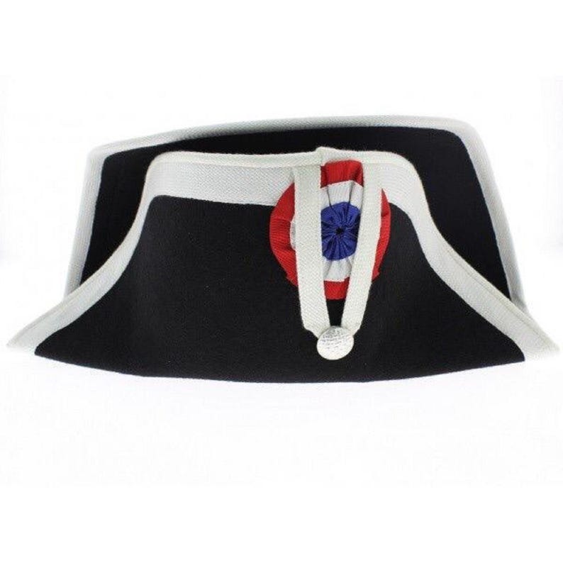 Bicorne Hat: Gendarme Style, Silver Trim & Cockade - Etsy