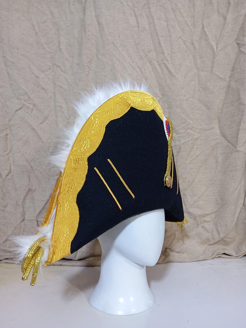 Bicorn Hat of General Officer or Field Marshals With Feather White - Etsy