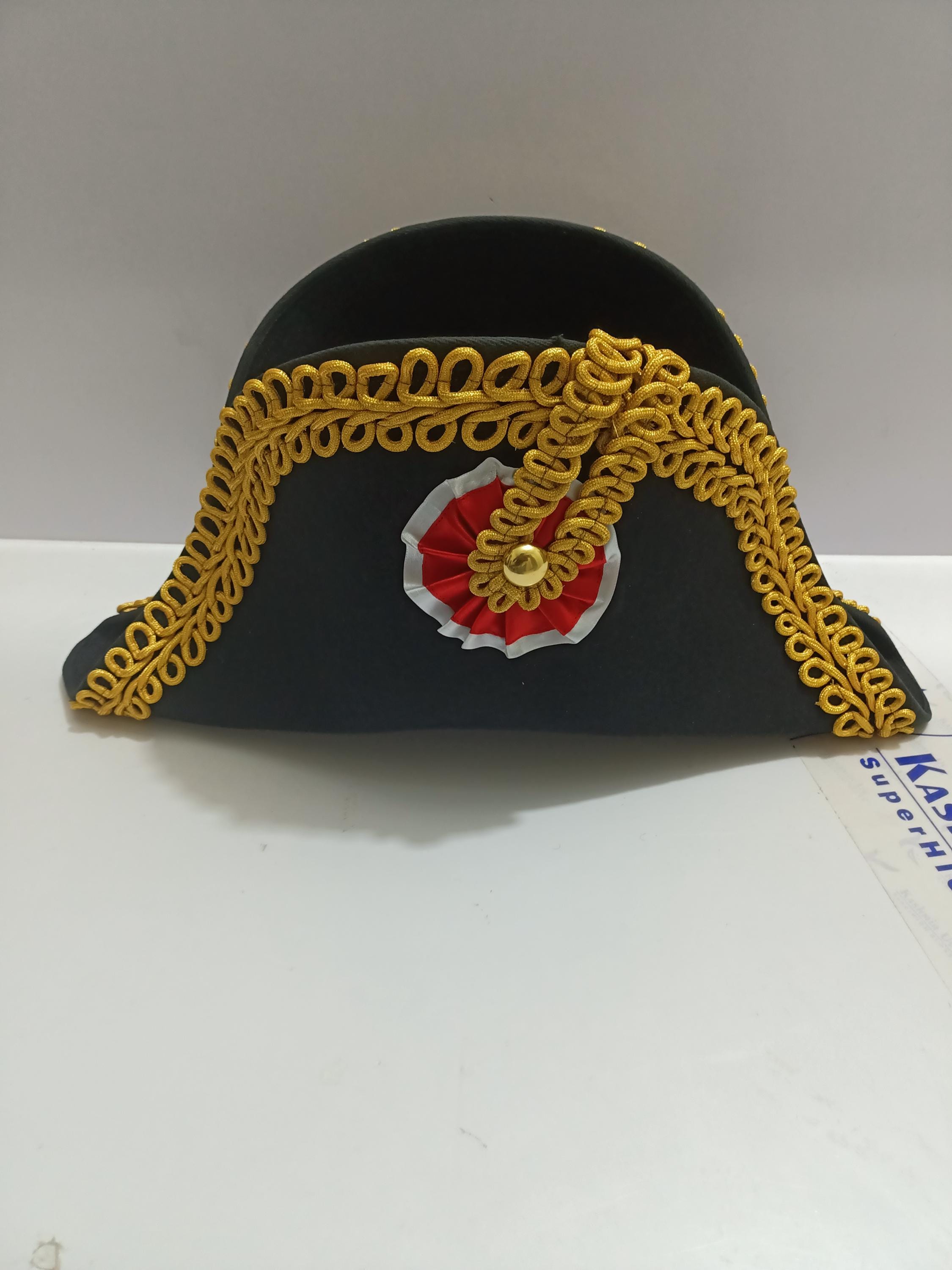 Napoleon Bicorne With Gold Trim - American Cocked Hat - Red White Blue ...