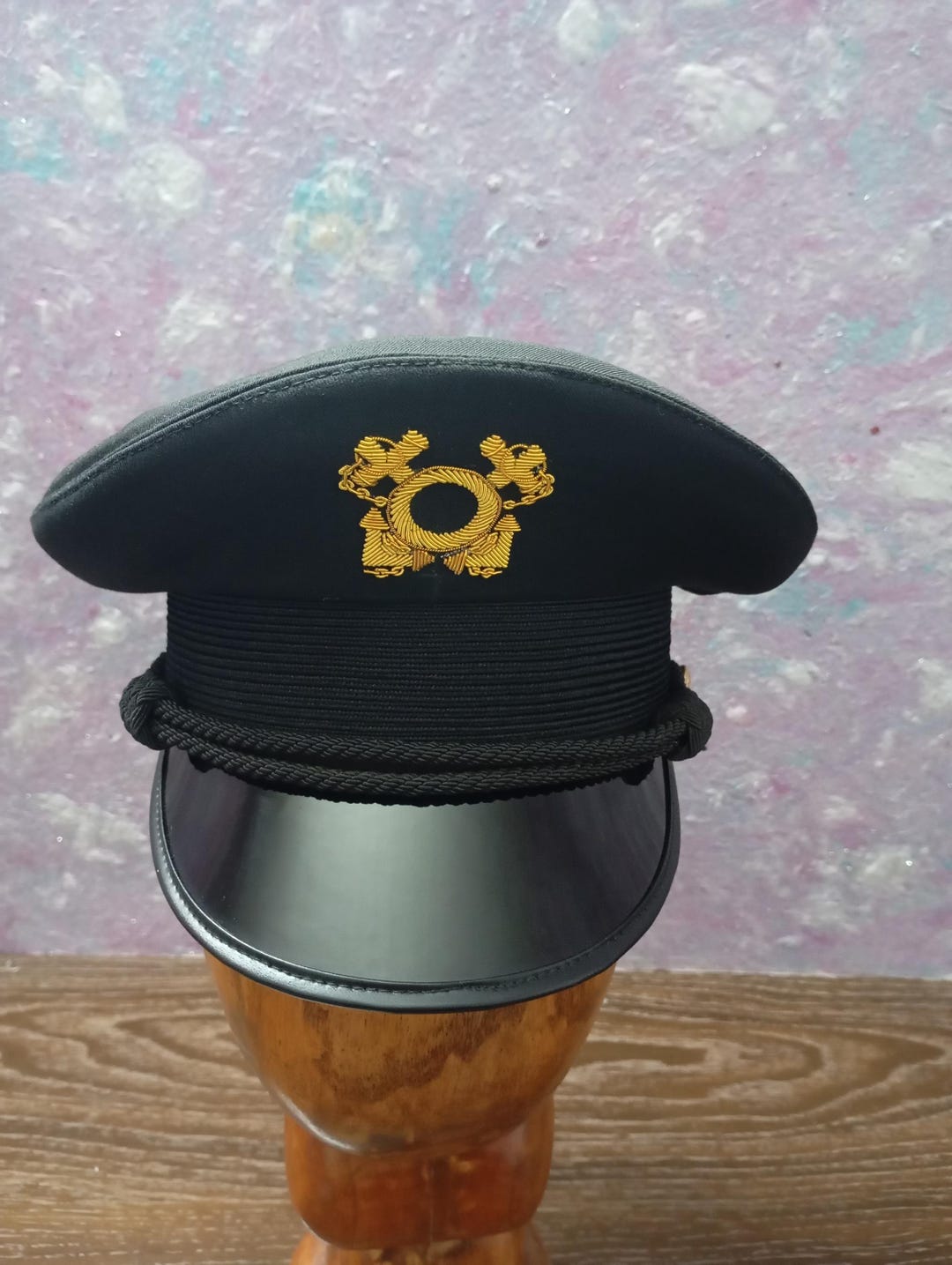 Captain's Hat, Skipper's Hat, Black Yachting Hat - Etsy
