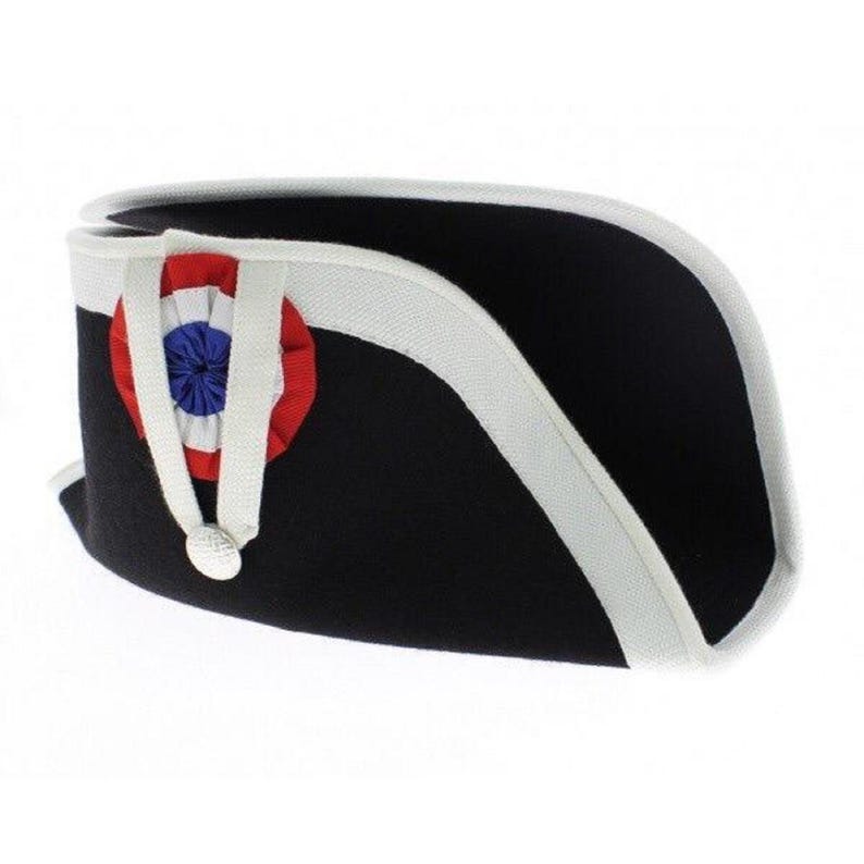 Bicorne Hat: Gendarme Style, Silver Trim & Cockade - Etsy