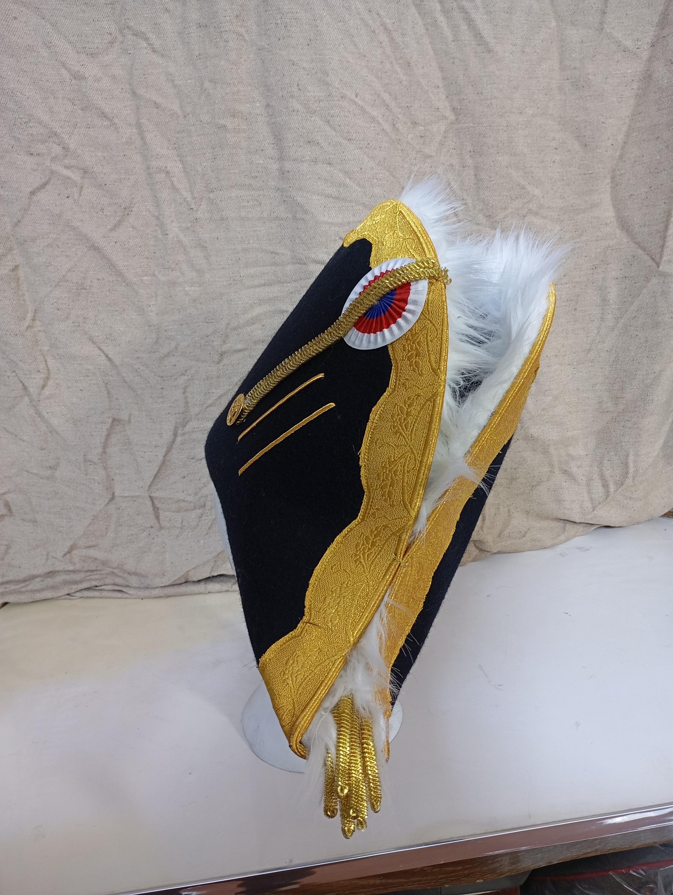 Bicorn Hat of General Officer or Field Marshals With Feather White - Etsy