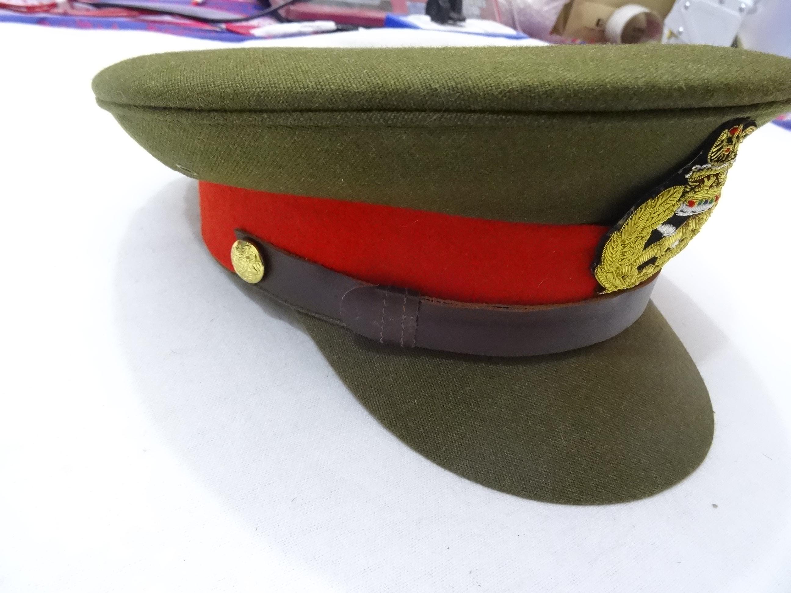 WW2 British Army General Staff Officers Peak Visor Cap Colonel and ...