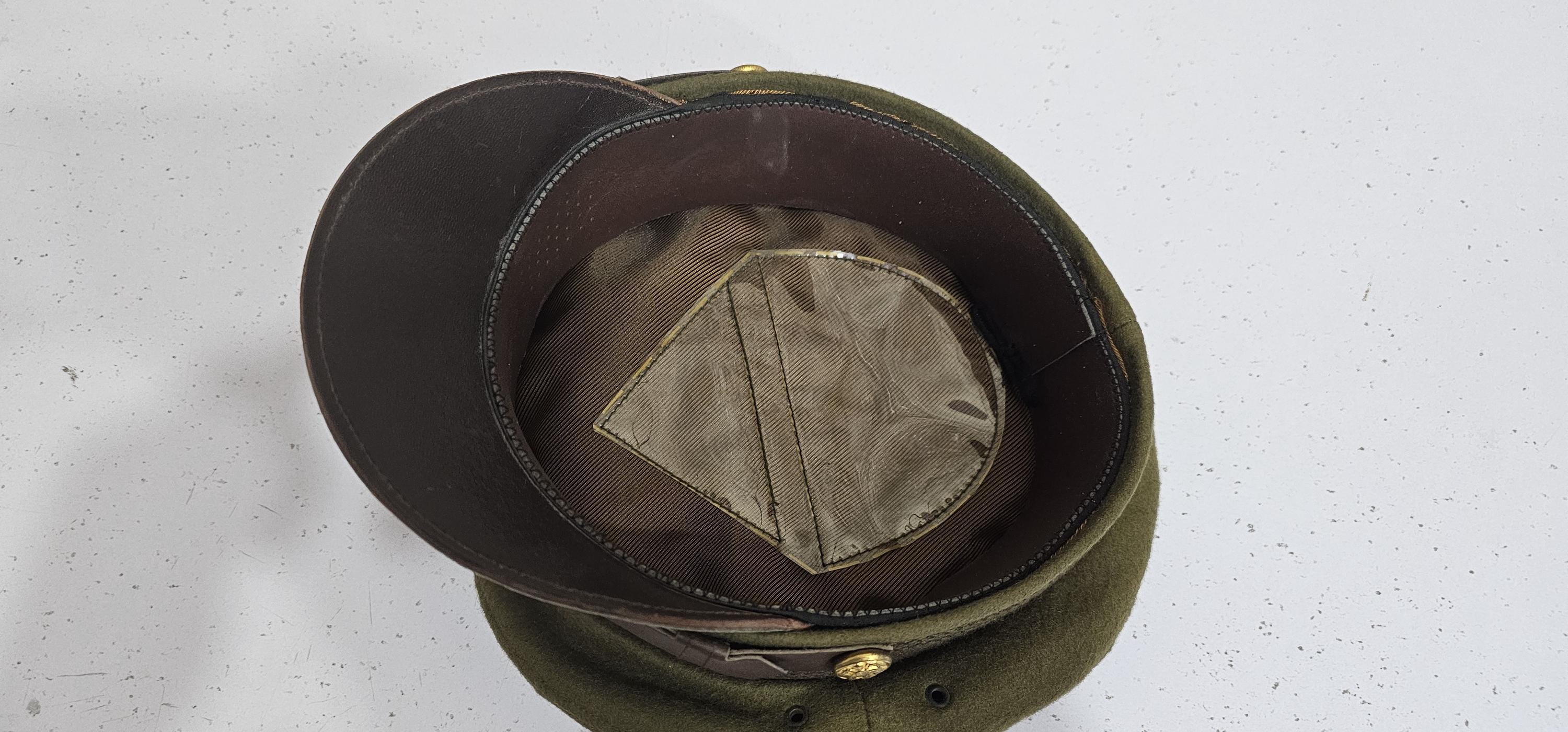 WW2 US Army Air Corps Military Airforce Officers Khaki Crusher Visor ...