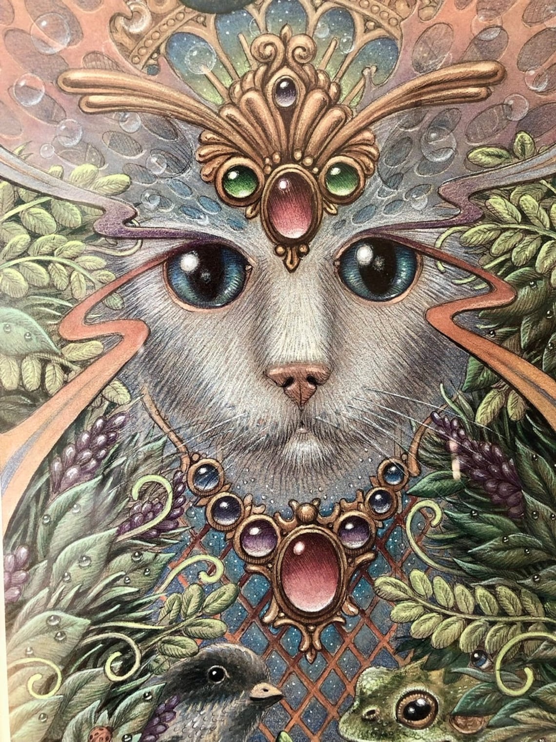 Art Print Randal Spangler Authenticated Label Fantasy Cat - Etsy