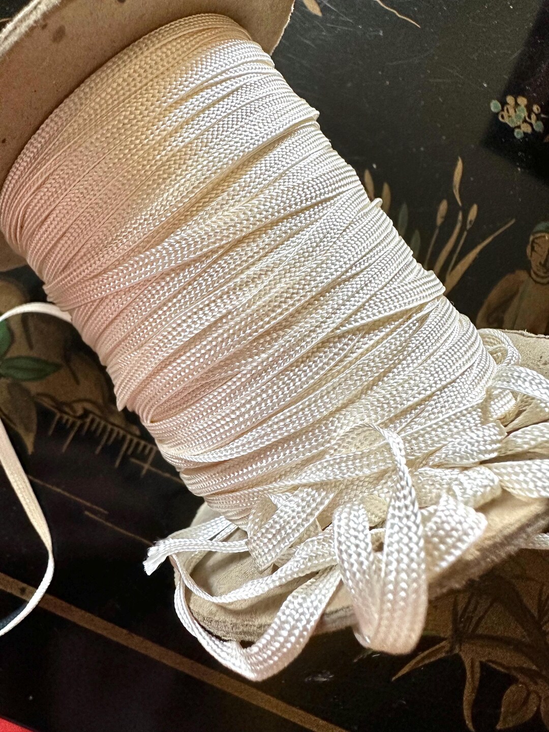 Vintage Rayon Ribbonette for Trim Hats and Garments Art Project Creamy ...