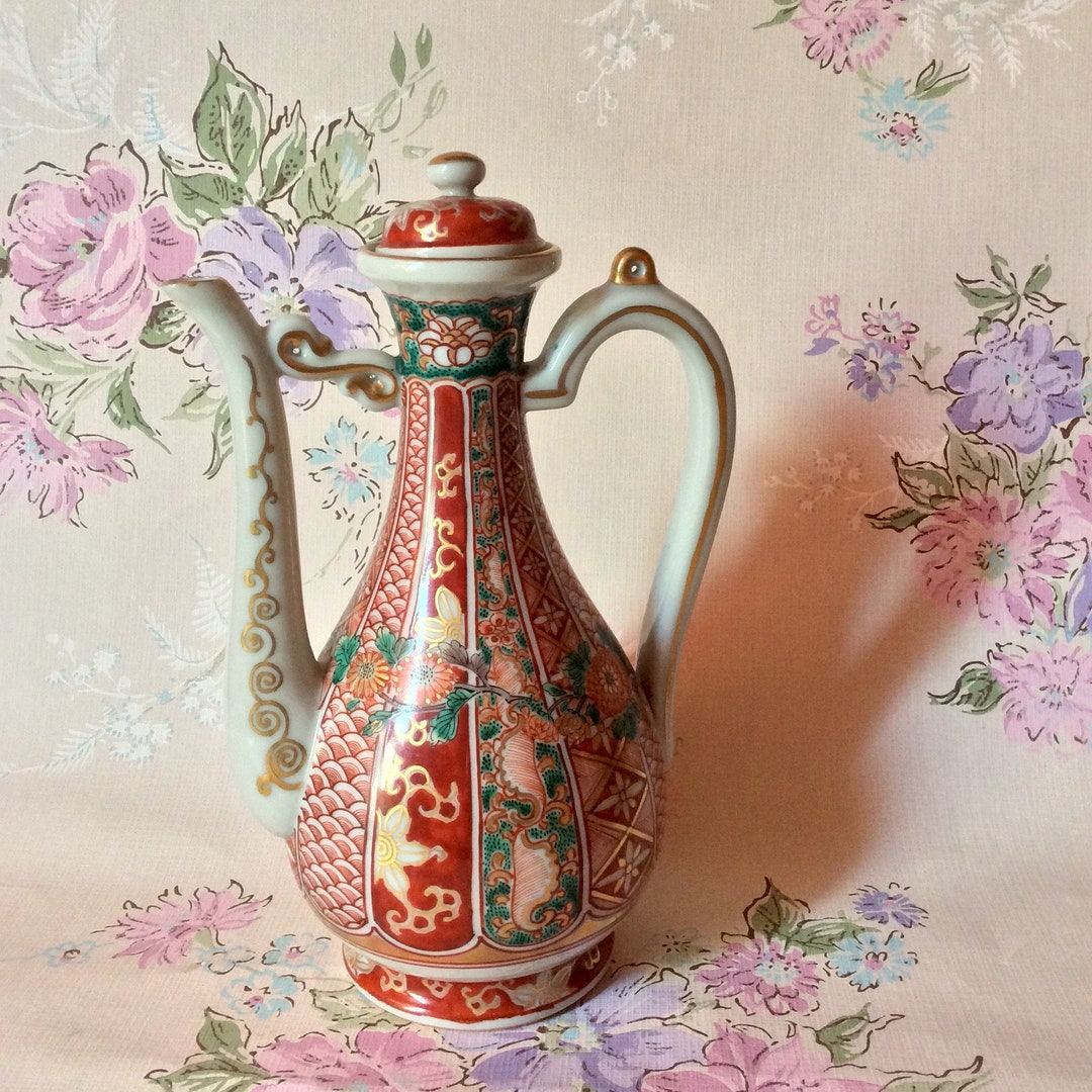 Vintage Porcelain Coffee Pot, Coffee Serving, Funky Table Setting ...