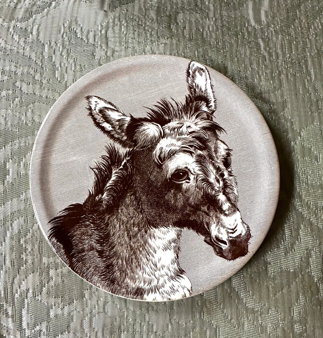 Vintage Spode Copeland Donkey Face Trivet in Great Condition Sepia Tone ...