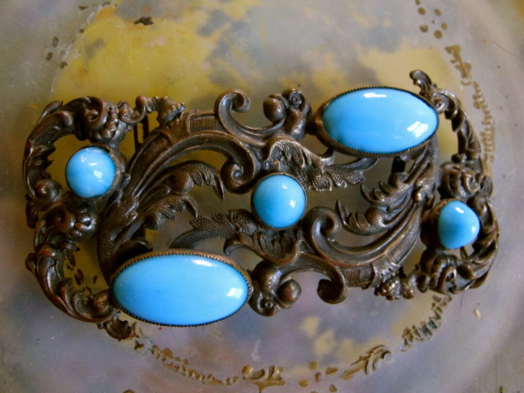 Antique Belt Buckle Sash Guide Victorian or 1920s Flapper Ornament Very ...