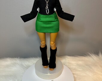 Pink Mini Skirt Set for Curvy Body RH Doll - Etsy