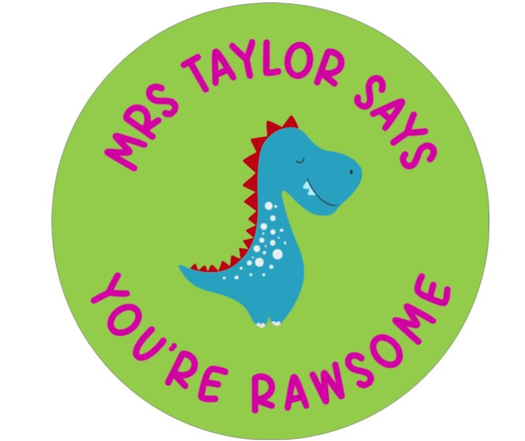 Dinosaur Reward Stickers - Personalised Teacher Supplies - Fun ...