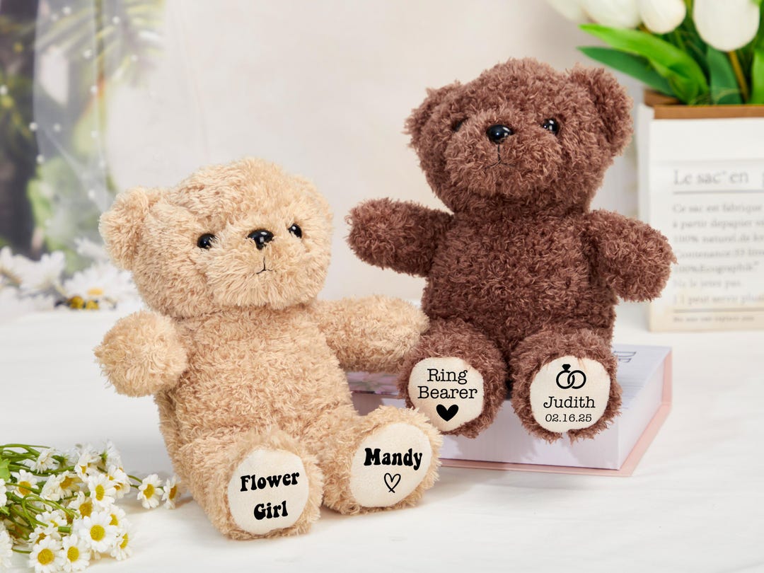Ring Bearer Proposal Teddy Bear, Ring Bearer Gift Ideas, Proposal Gift ...