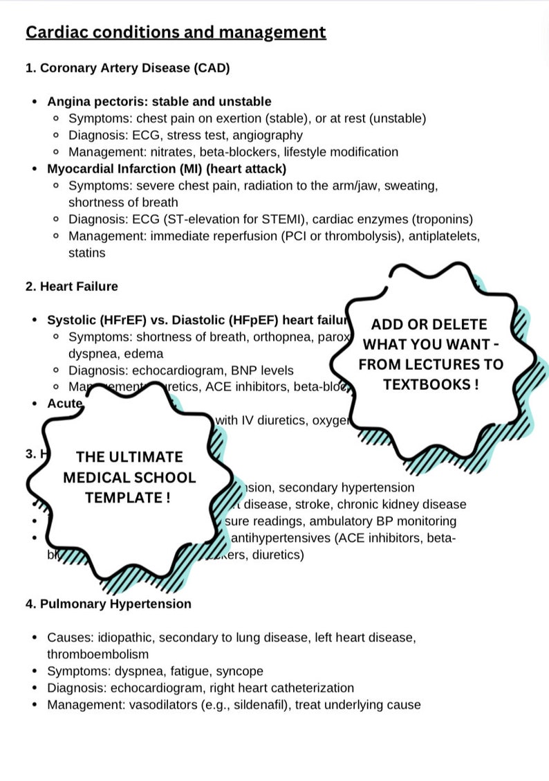 Ultimate Medical School Notebook All Topics the Perfect Digital ...