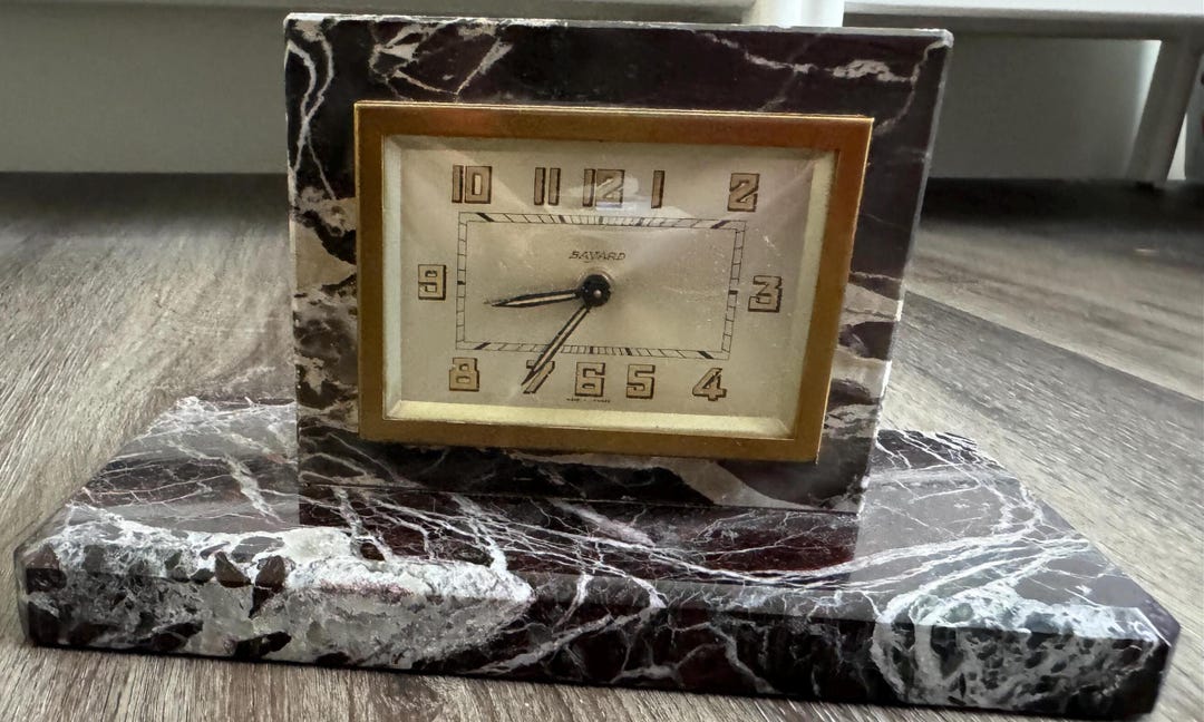 Bayard Mantel Clock, Marble - Etsy
