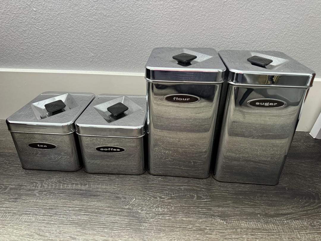 MCM Kitchen Canister Set - Etsy